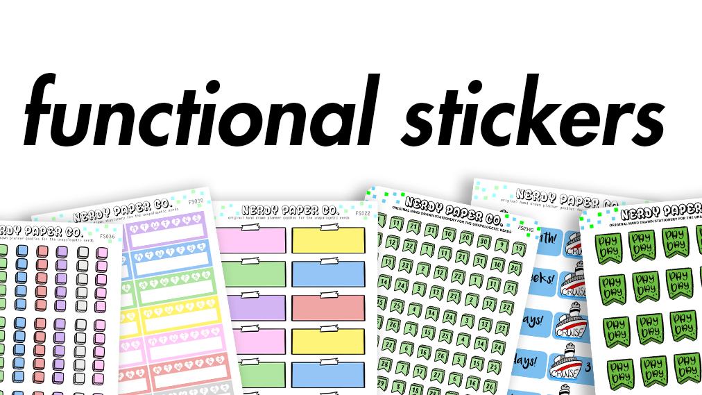 FUNCTIONAL STICKERS – NERDYPAPERCO