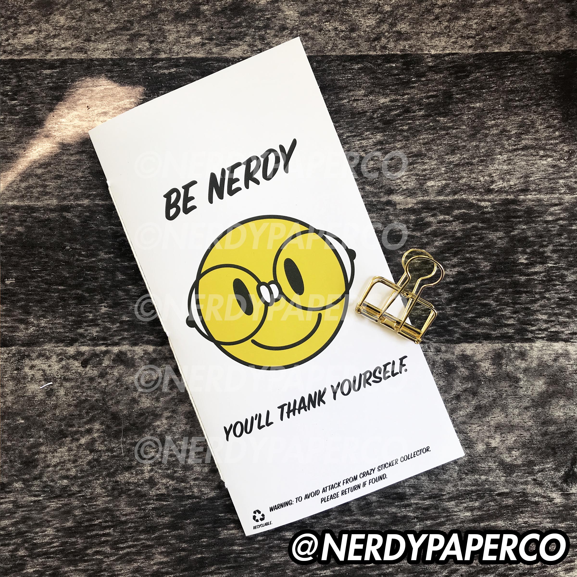BE NERDY - REUSABLE STICKER NOTEBOOK – NERDYPAPERCO