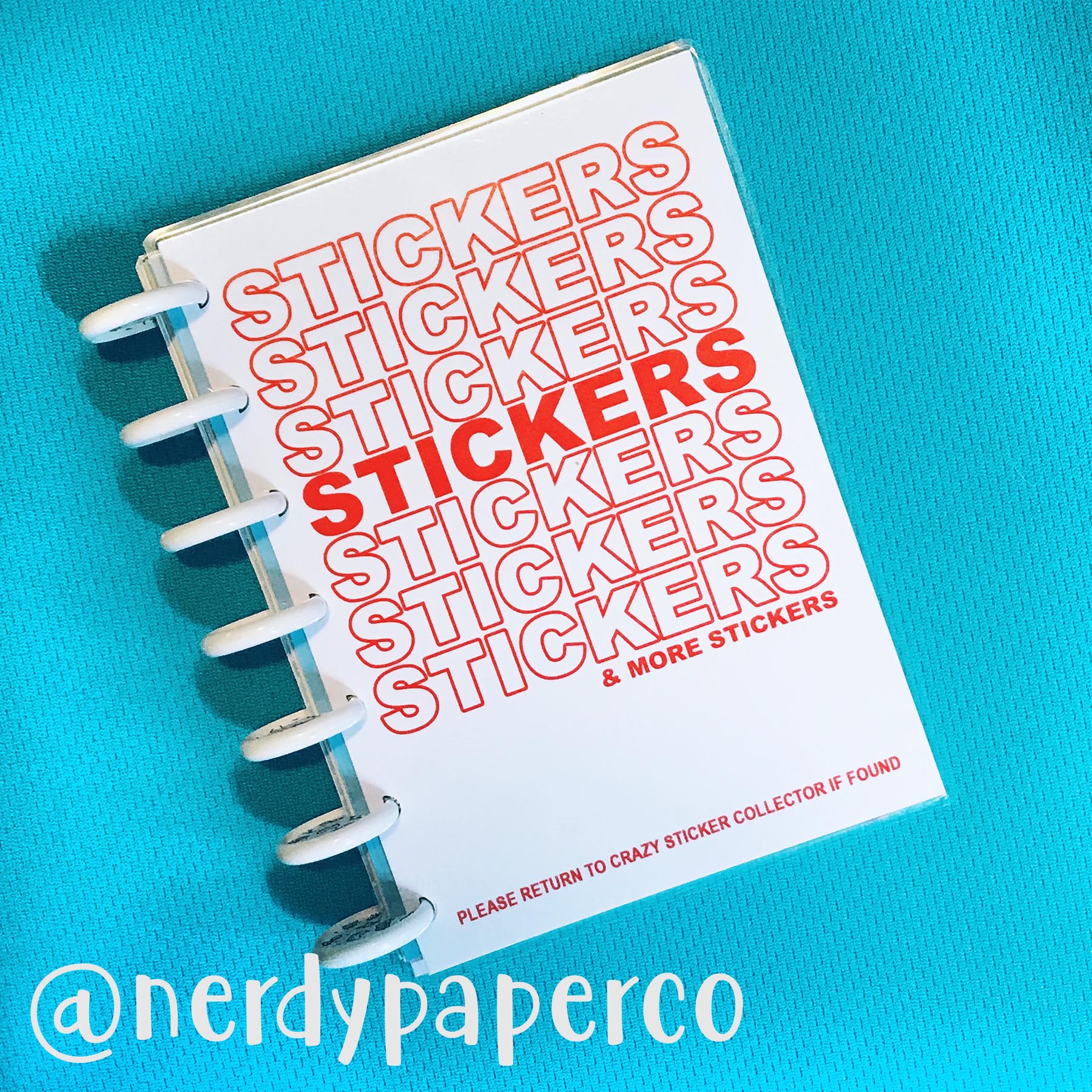 STICKER BAG - REUSABLE STICKER COLLECTOR BOOK – NERDYPAPERCO