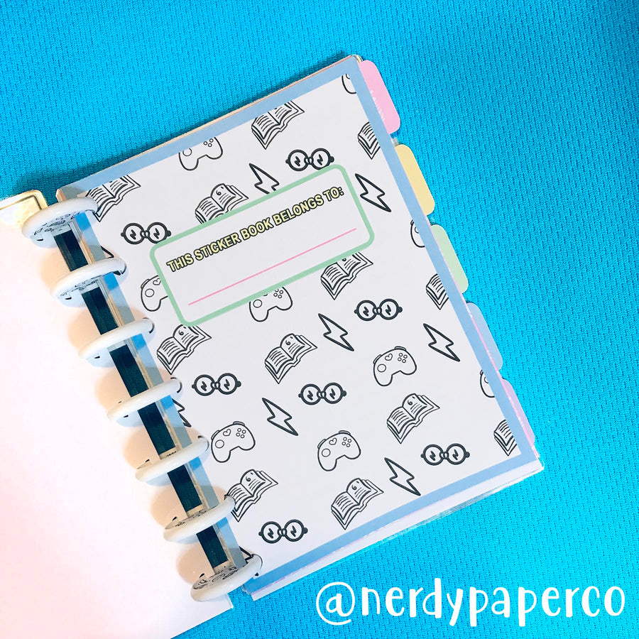 STICKER BAG - REUSABLE STICKER COLLECTOR BOOK – NERDYPAPERCO