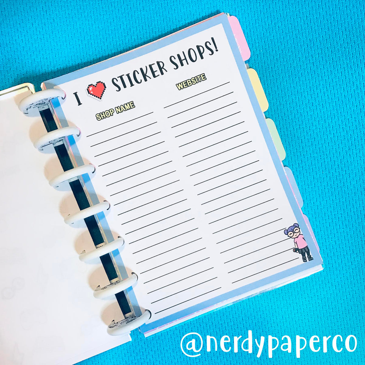 STICKER BAG - REUSABLE STICKER COLLECTOR BOOK#N#– NERDYPAPERCO