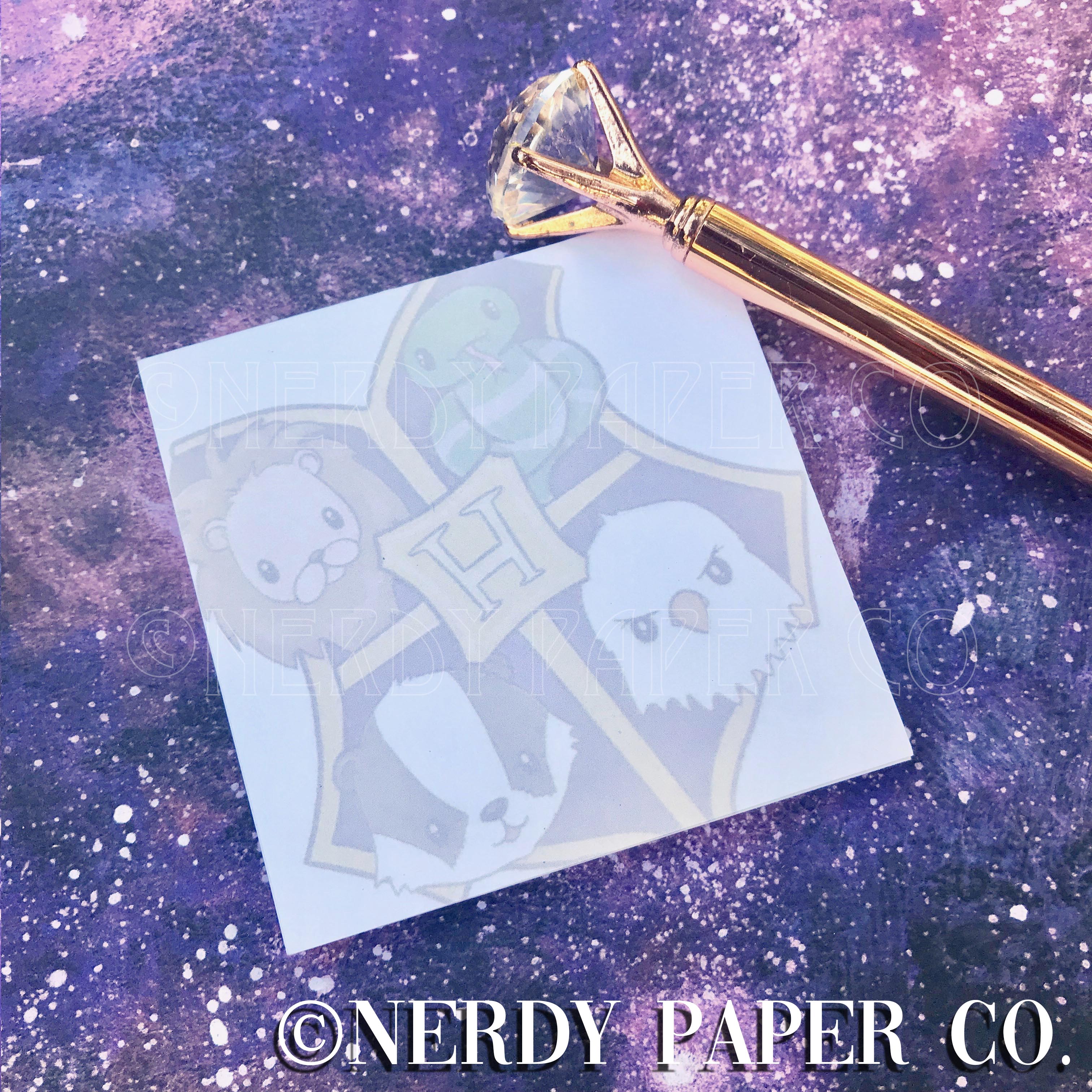 WIZARD CREST STICKY NOTES - Hand Drawn Wizard Sticky Notes- SN003 ...