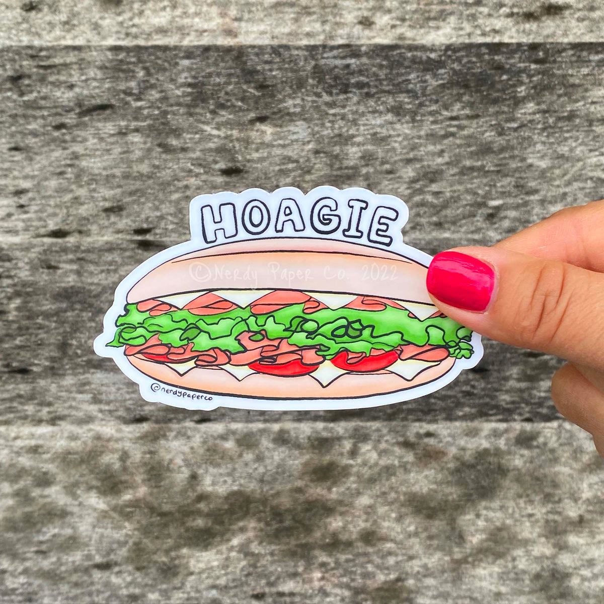Hoagie - Hand Drawn Vinyl Decal – NERDYPAPERCO