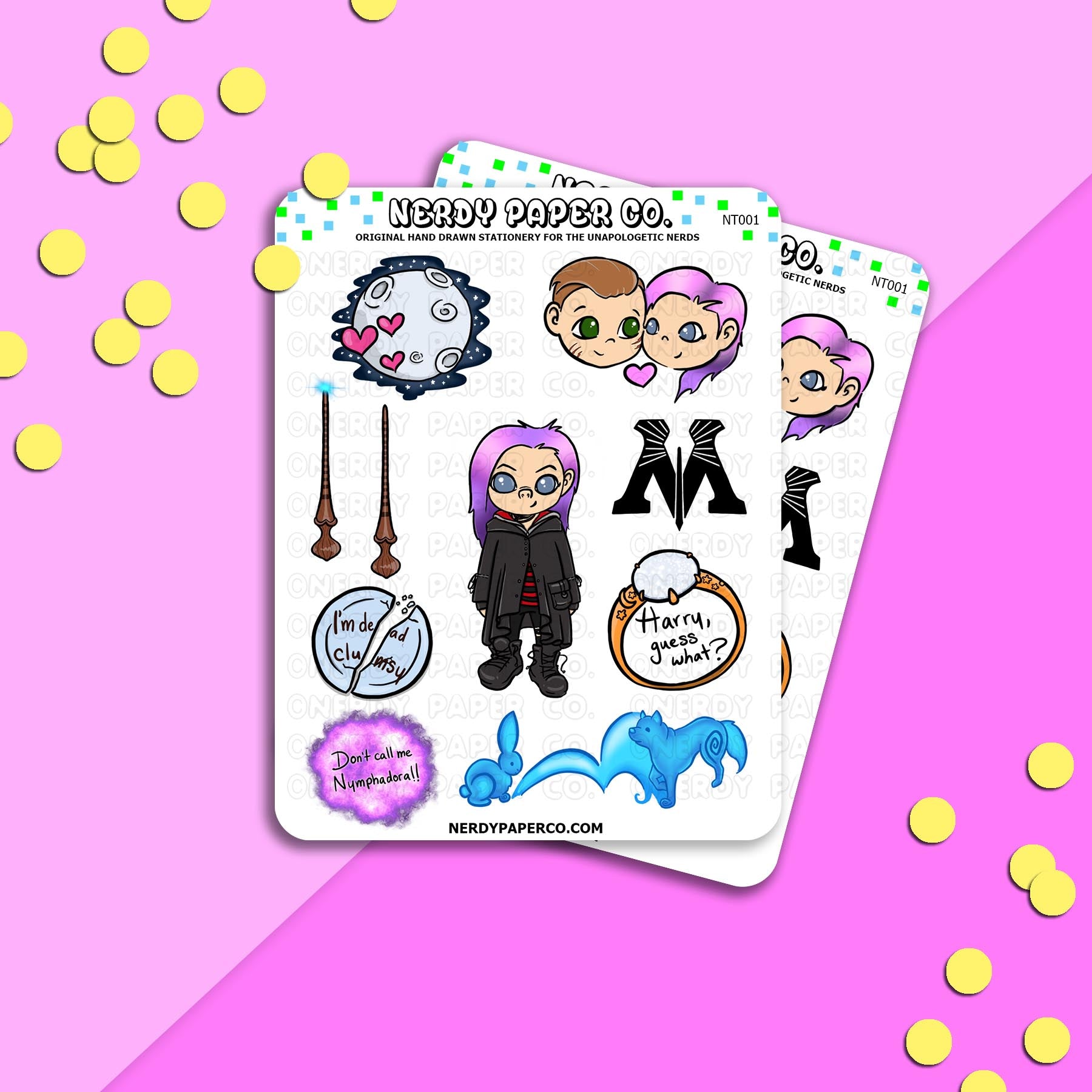 Tonks Sampler | Hand Drawn Stickers - Deco | NT001 – NERDYPAPERCO